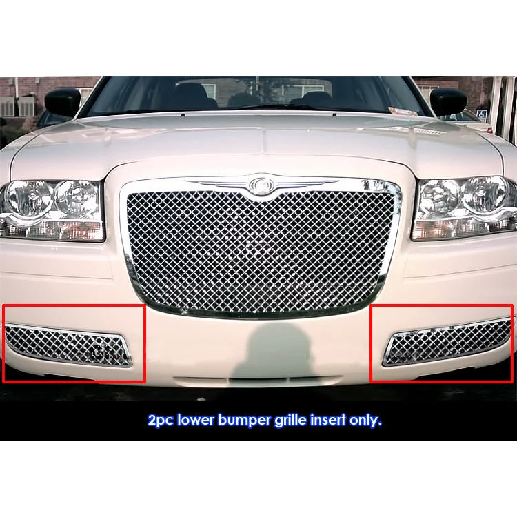 APS Stainless Lower Mesh Grille for Chrysler 300C 2005- v3 – FastHemis