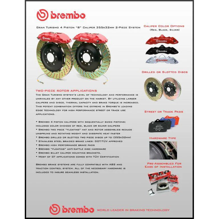 Brembo Rear Big Brake Kit: Dodge Challenger 5.7L Hemi 2009 - 2014 ...