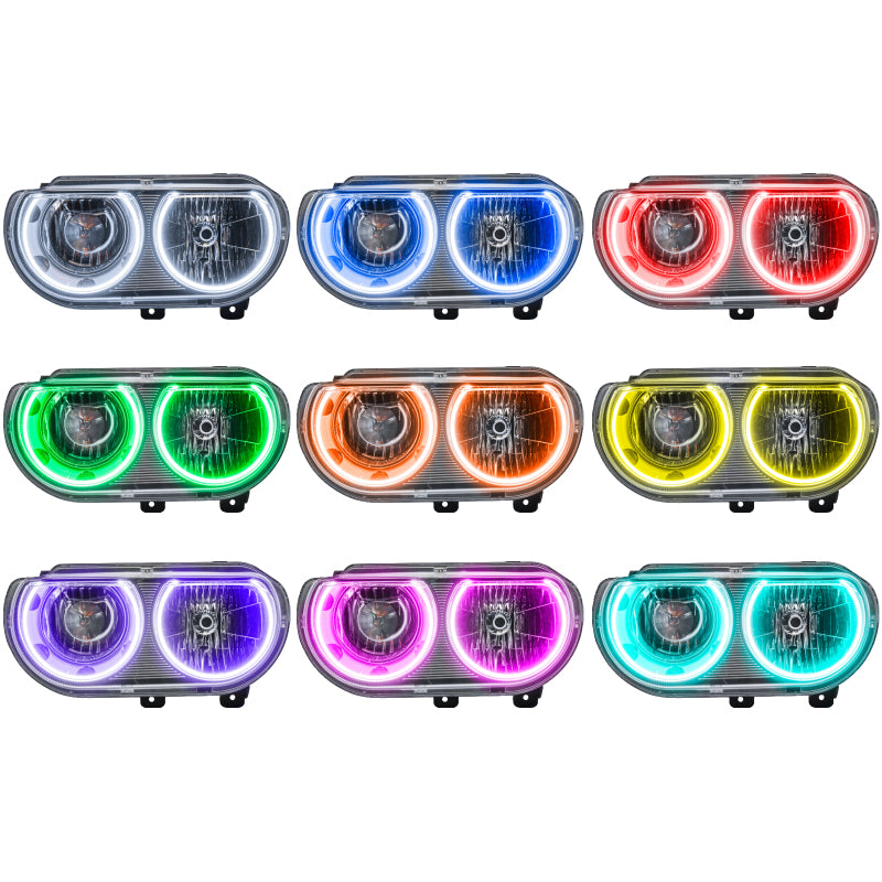 Oracle ColorSHIFT SMD Halo Pre-Assembled Headlights (Non-HID): Dodge C ...