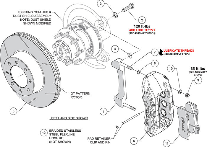 Wilwood TX6R 6-Piston Rear Big Brake Kit (Black Calipers, Slotted Roto ...